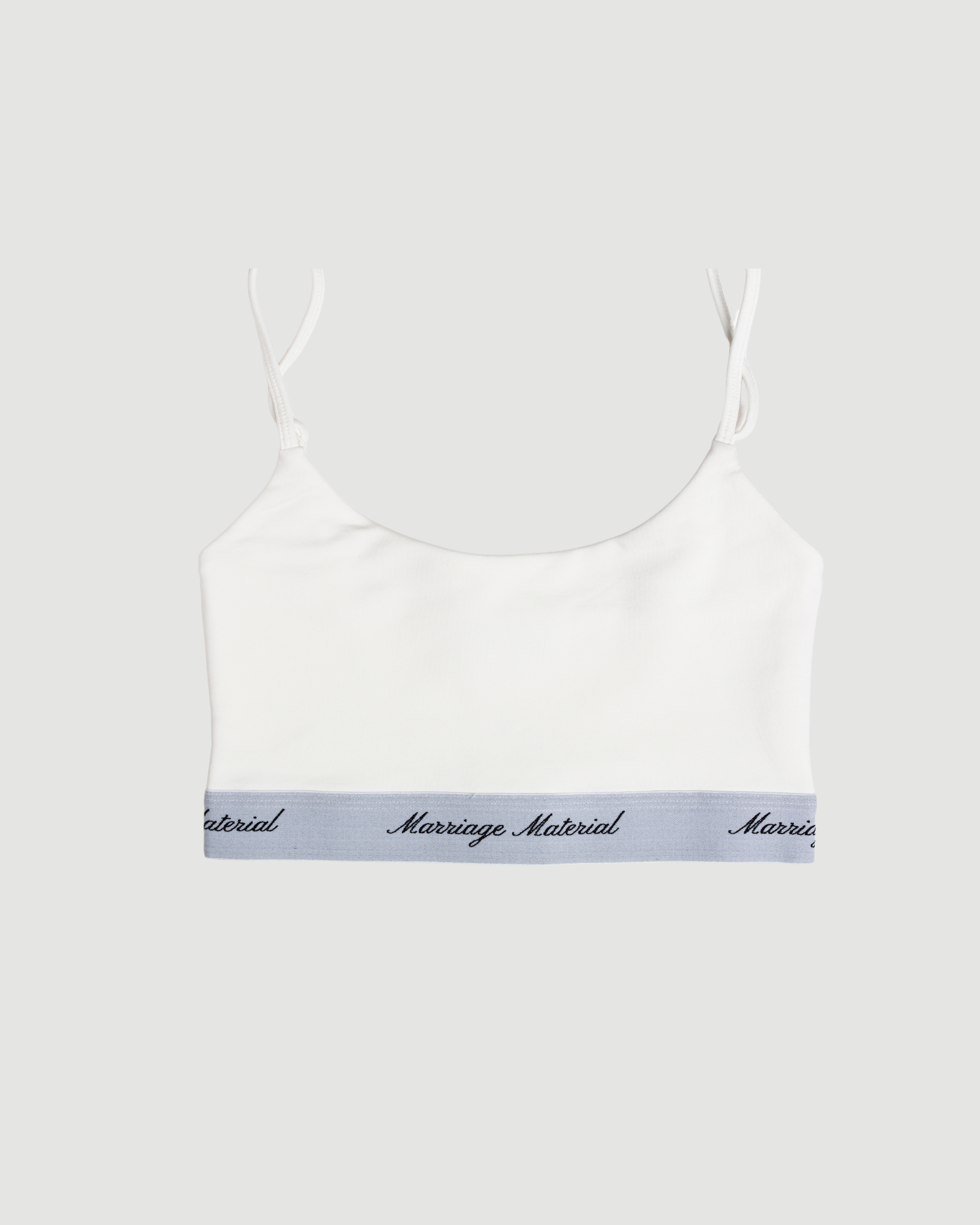 White Marriage Material Bralette Gigi Olive