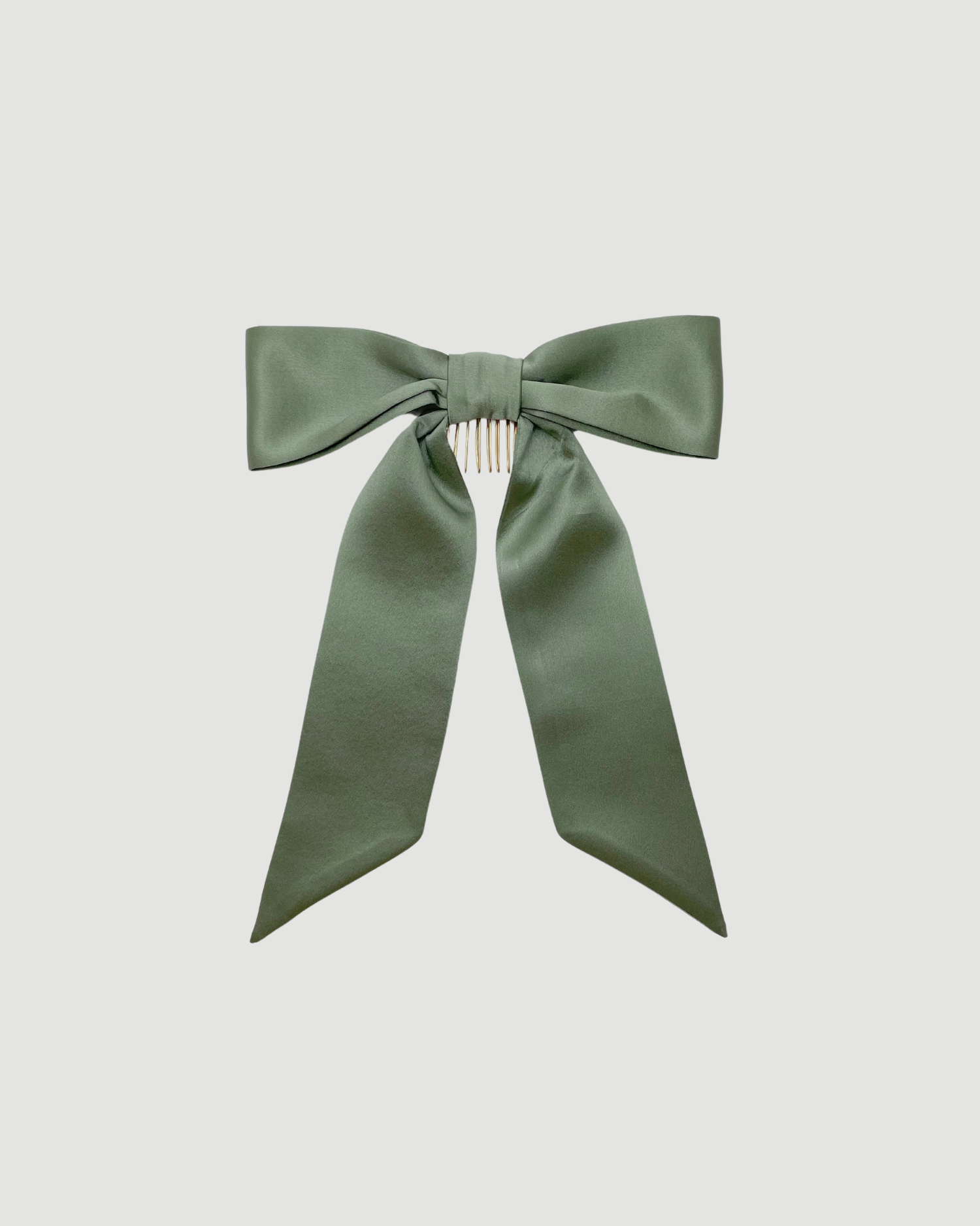 Sage Green Classic Silk Bow – Gigi & Olive